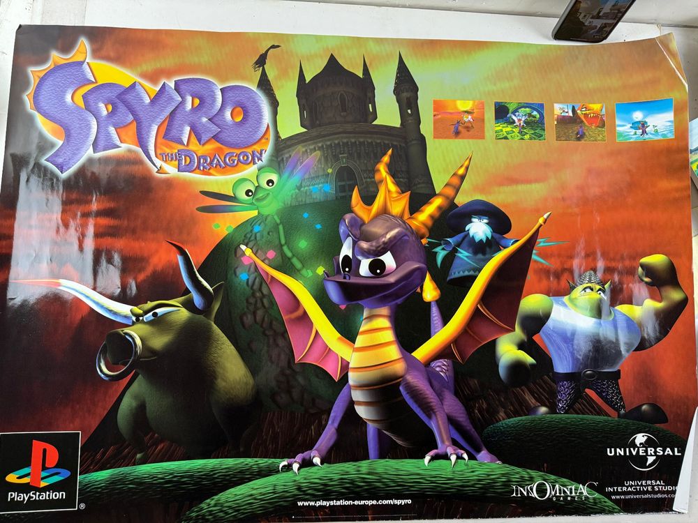 Spyro the Dragon Playstation Poster Rarität Sammler | Kaufen auf Ricardo