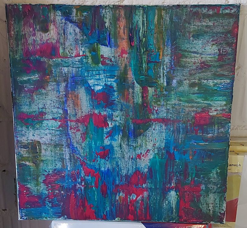 Gemälde Abstrakt von mir selbstgemalt 40×40 (Gebraucht) in Riehen für CHF 30 – mit Lieferung auf ...