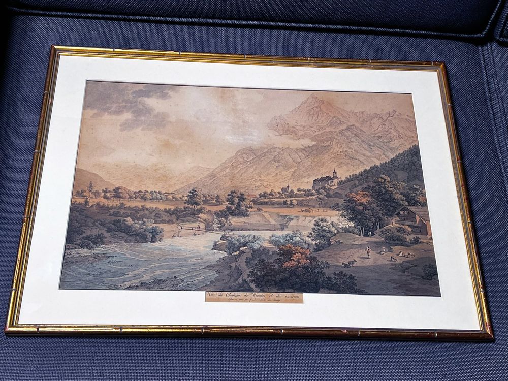 Joh. L. Aberli - Schloss Wimmis, Kupferstich 1775 (Gebraucht) in Ebikon für CHF 175 – mit ...