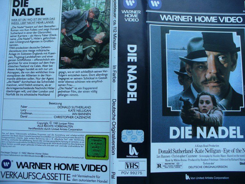 Die Nadel mit Donald Sutherland (USA 1981) VHS Warner 1982 | Kaufen auf ...