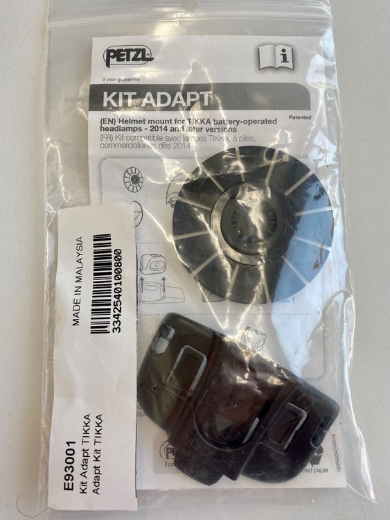 Petzl E93001 KIT ADAPT Helm-Befestigungssystem Stirnlampe (Neu und ...