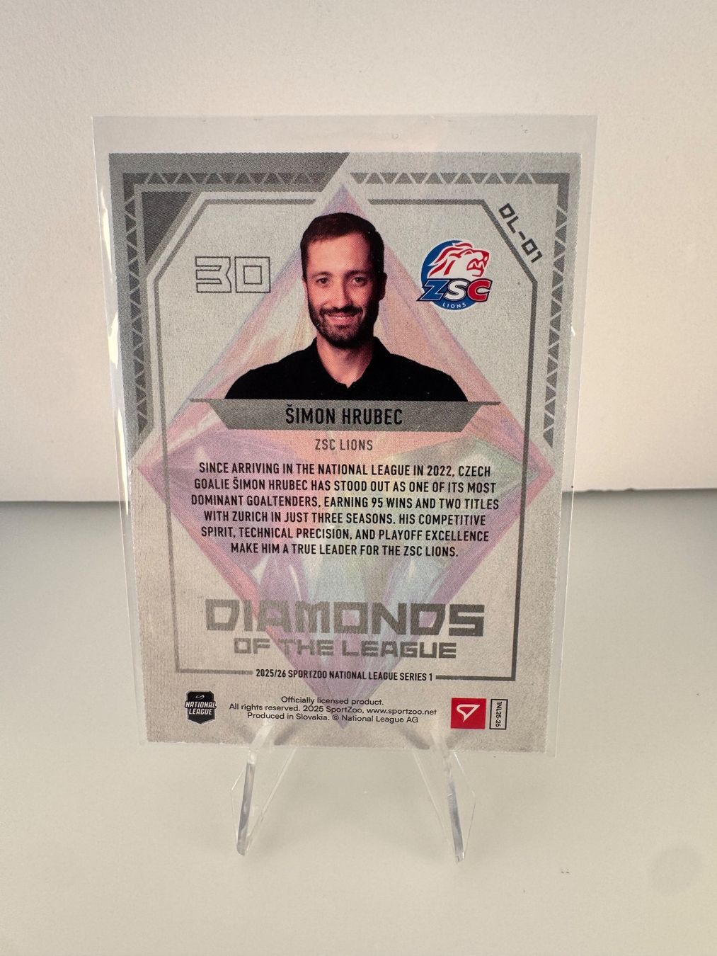 DL-01 Šimon Hrubec ZSC Lions DIAMONDS OF LEAGUE SportZoo (Neu (gemäss ...