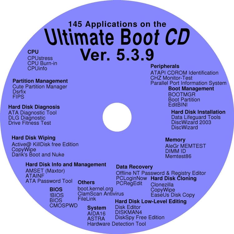 Ultimate Boot / Notfall-CD für Windows (Neu und originalverpackt) in ...