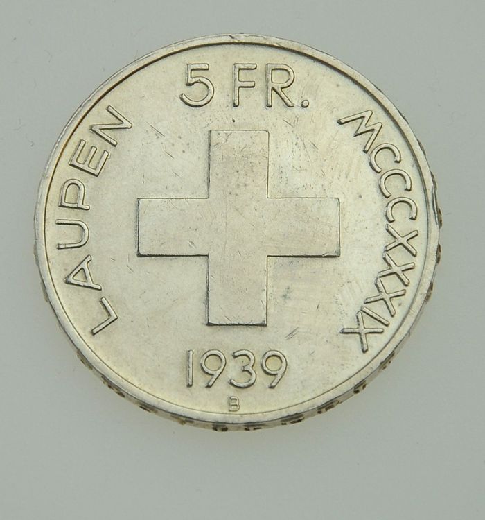 Schweiz 5 Franken 1939 Laupen (Gebraucht) in Wettingen für CHF 110 – mit Lieferung auf Ricardo ...