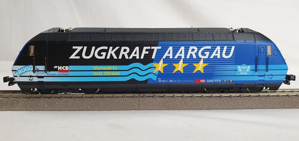 Hag 076 SBB Re 460 "Zugkraft Aargau" AC, Analog, OVP (Gebraucht) in ...