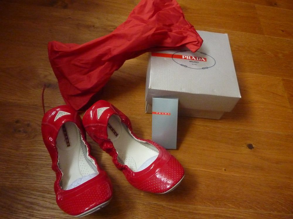 Prada Ballerina rot 37,5 | Kaufen auf Ricardo