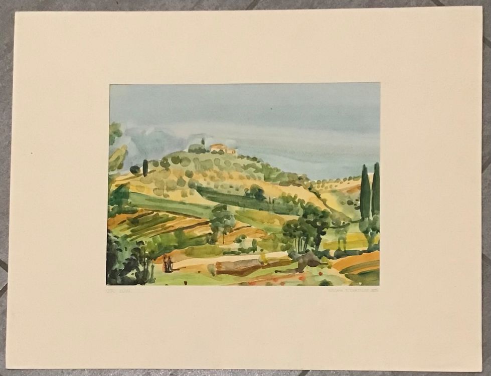 Otto LÜSSI (1882-1942) Landschaft Aquarell von Toscana (Gebraucht) in Root für CHF 10 – mit ...