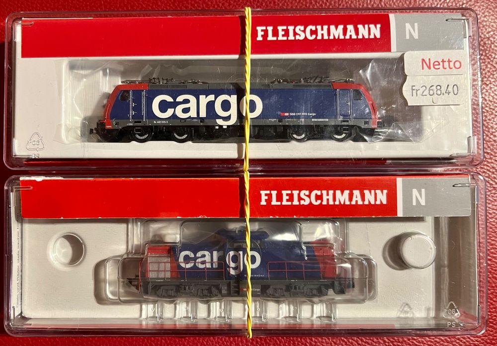 FLEISCHMANN Spur N - Digital - 2 Stk. SBB Cargo Lokomotiven (Gebraucht ...