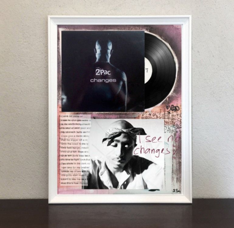 2Pac Changes Urban Pop Art Kunst Vinyl Rap Hip Hop Tupac (Neu (gemäss ...