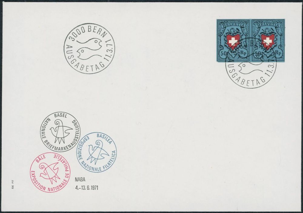 1971 - Naba - Blockausschnitte - FDC U1 (Gebraucht) in Schindellegi für CHF 750 – mit Lieferung ...
