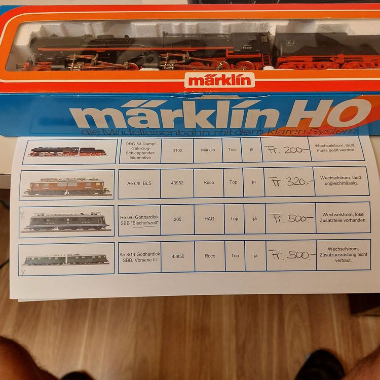 Märklin DRG 53 Dampf-Güterzug-Schlepptender Lokomotive (Neu (gemäss ...