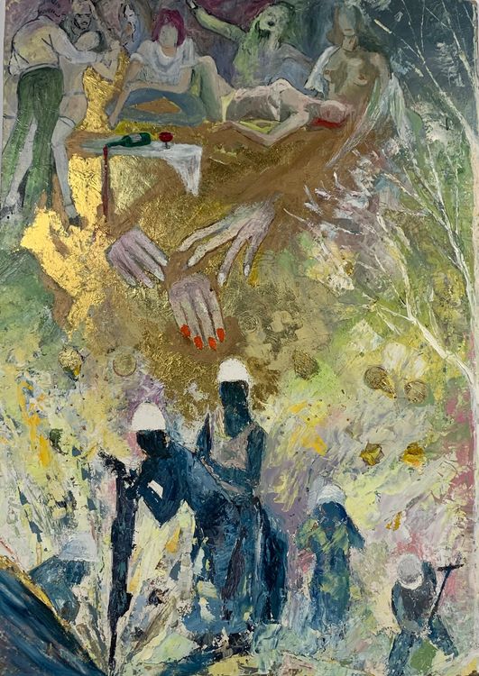 Sinischa Christen (1922-2007) grosses Gemälde mit Akt Damen (Gebraucht ...