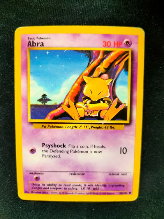 Abra Pokemon card carte English Anglais EN Base set Wizards | Kaufen ...