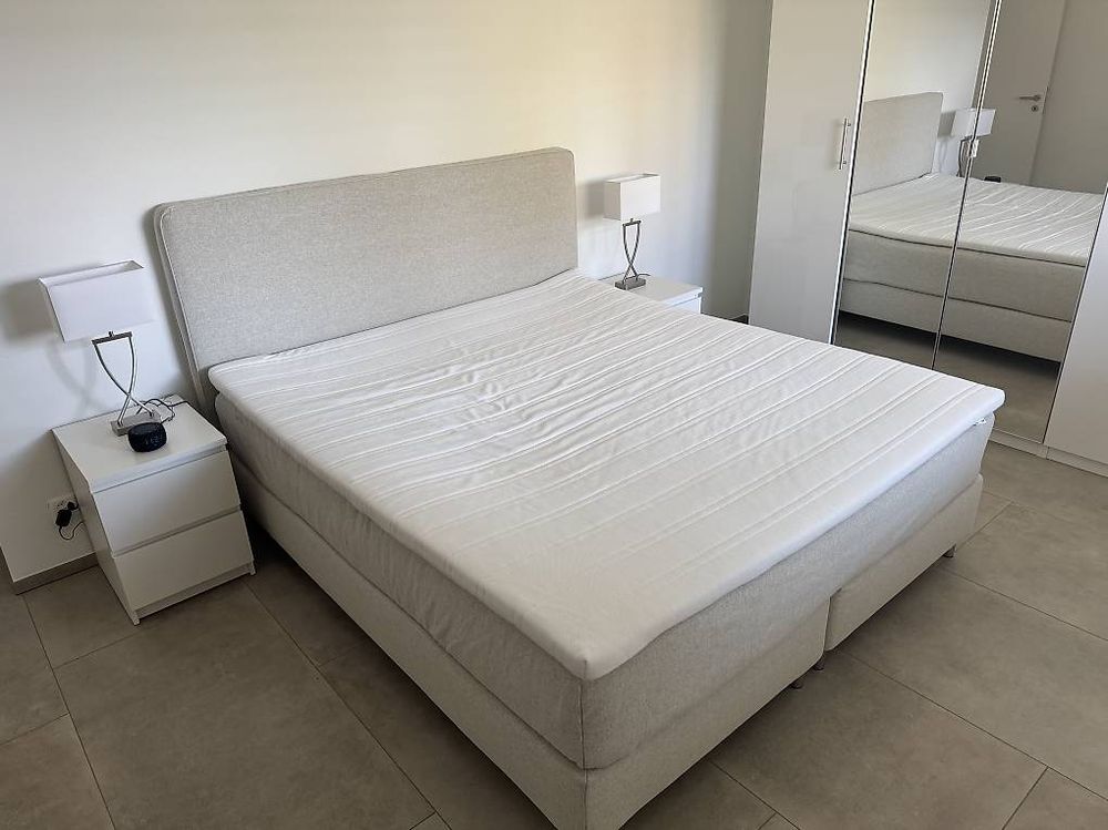 Verkaufe IKEA Boxspringbett "Dunvik" - 180x200cm, Beige (Gebraucht) in ...