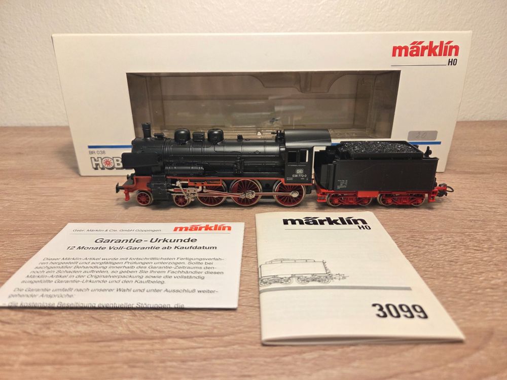 Märklin 3099 Dampflok BR 038 DB Digital H0 (Neu und originalverpackt) in St-Aubin-Sauges für CHF ...