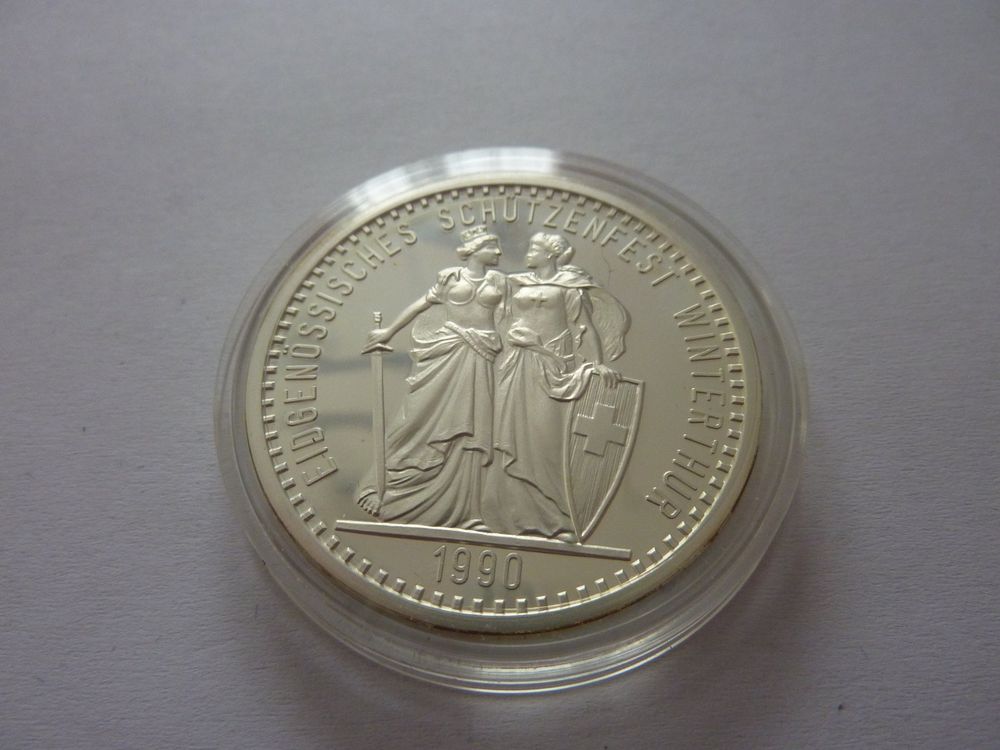 Schützentaler Winterthur : 50 Fr. 1990, PP, mit Zertifikat (Neu und originalverpackt) in Birrwil ...