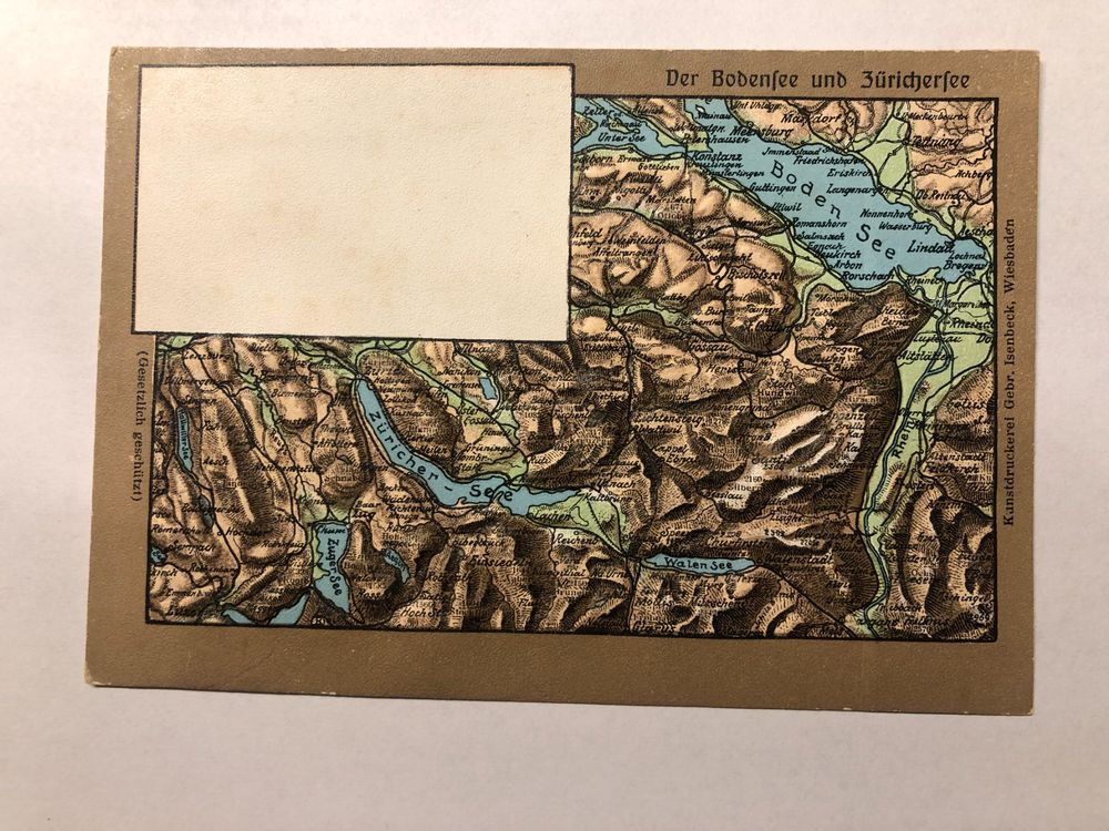 Der Bodensee und Zürichersee Reliefkarte (Gebraucht) in Pfäffikon ZH ...