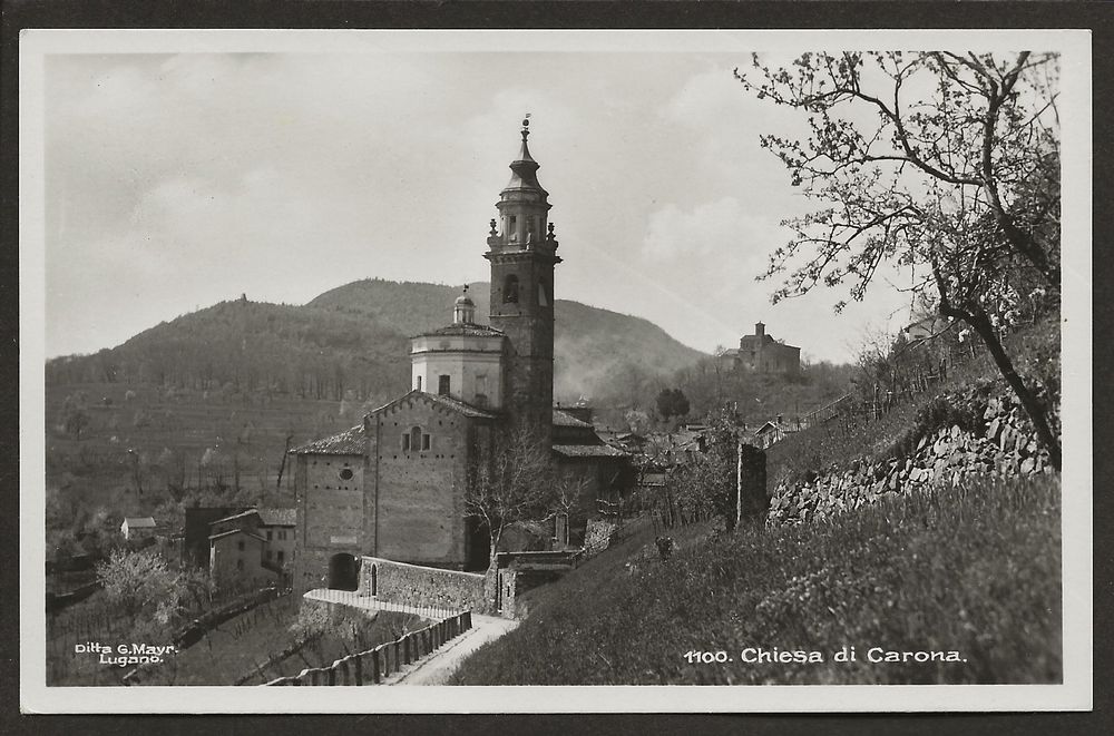 Carona TI Ticino Tessin Ciesa di Carona alte Karte +++ (Gebraucht) in ...