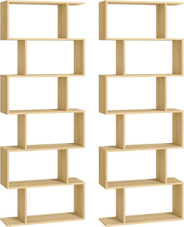 2er Set Bücherregal Mit 6 Ebenen Standregal Büroregal OSIRIS (Neu und originalverpackt) in ...