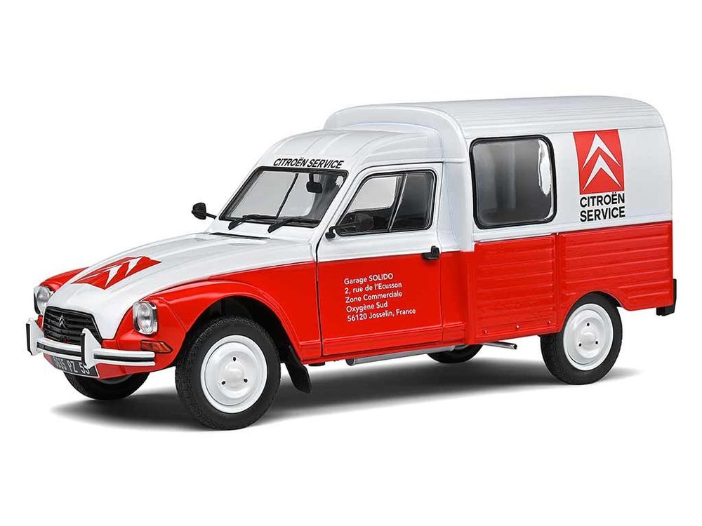 CITROEN ACADIANE 1984 ROT/WEISS, 1:18 SOLIDO (Neu und originalverpackt ...
