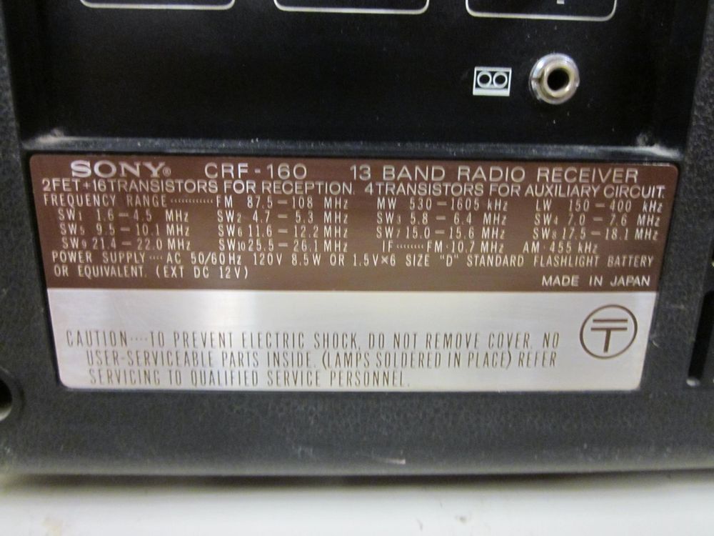 SONY CRF-160 1972 Antik Radio Transistor (Gebraucht) in Grand-lancy für ...