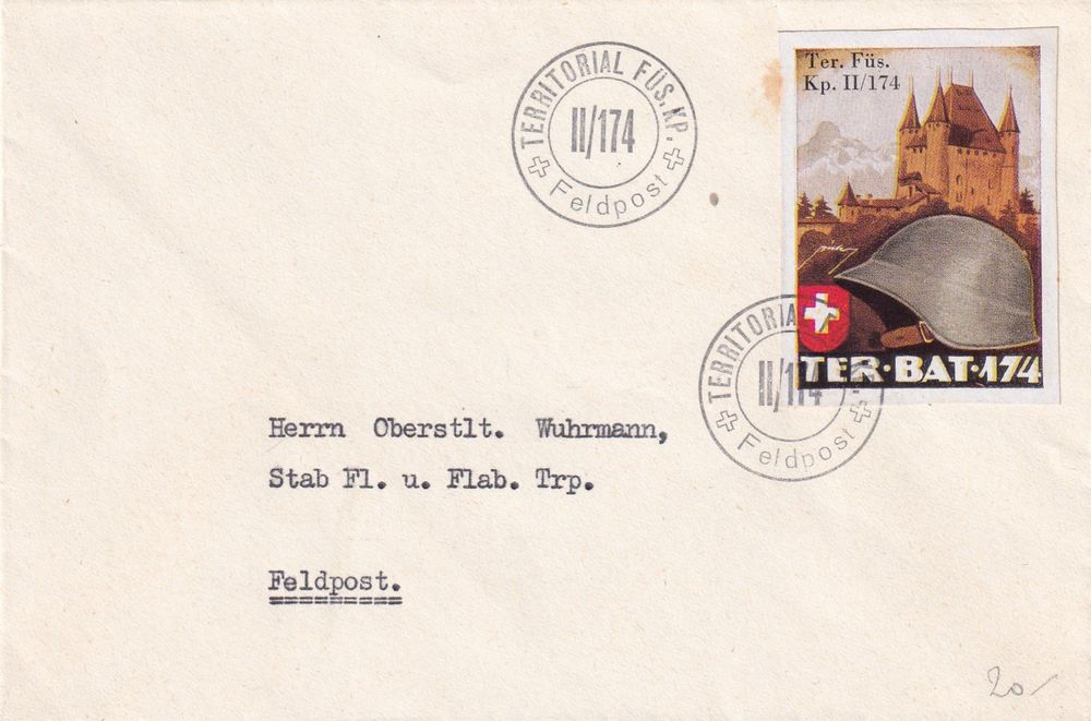 Feldpost Territorial Füs.Kp. (Gebraucht) in Birsfelden für CHF 3 – mit ...