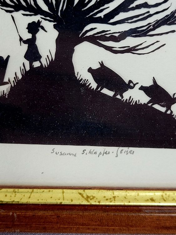 Sarah Schläpfer-Geiser Scherenschnitt mit Signatur, 36/12cm | Kaufen ...