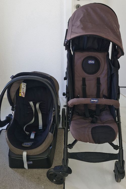 Chicco Kinderwagen mit Autositz, braun/schwarz (Gebraucht) in Grenchen für CHF 6 – nur Abholung ...