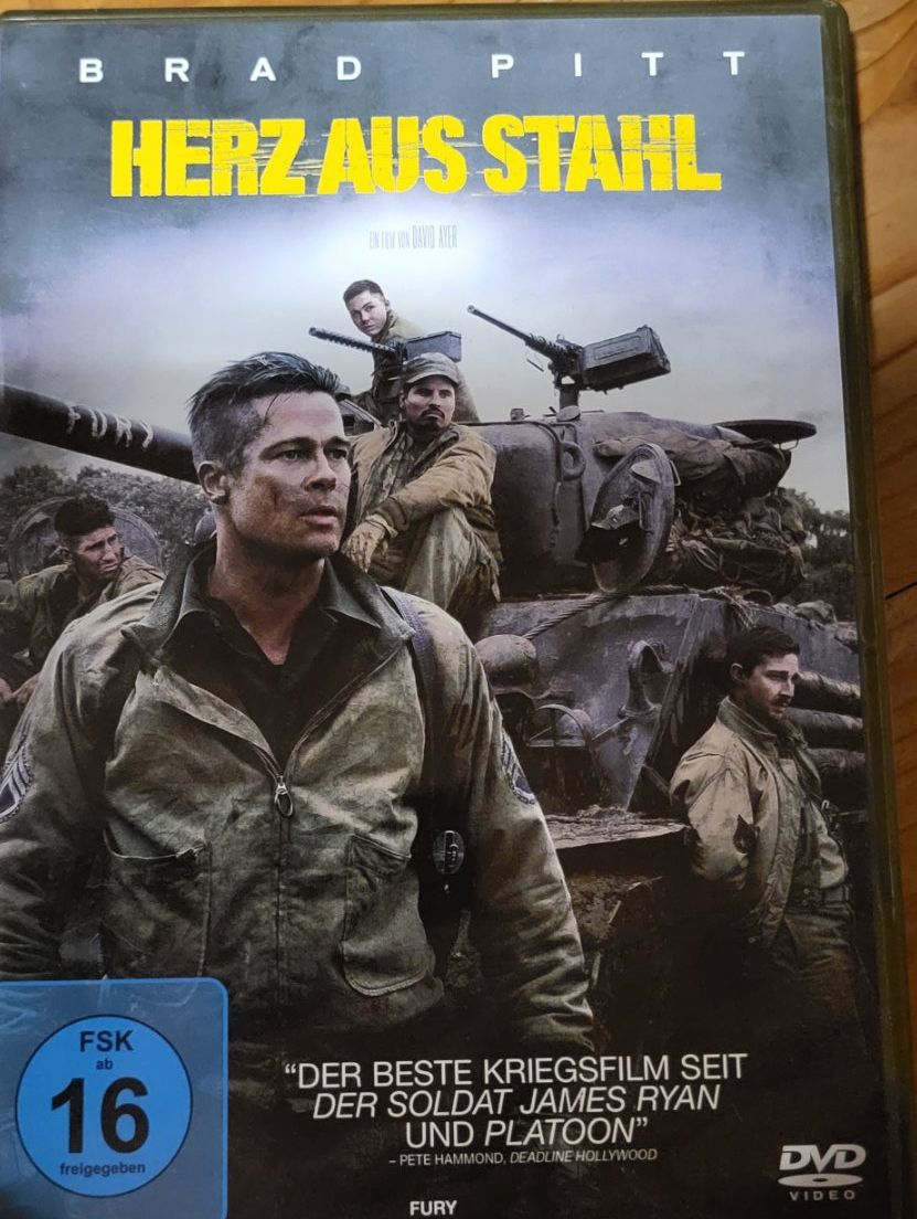 Herz aus Stahl DVD, Brad Pitt, Ww2 Panzer Film (Gebraucht) in Boppelsen ...