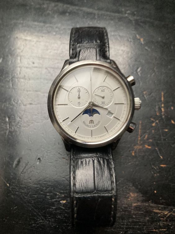 Herrenarmbanduhr Maurice Lacroix mit Mondphase und Chrono | Kaufen auf ...
