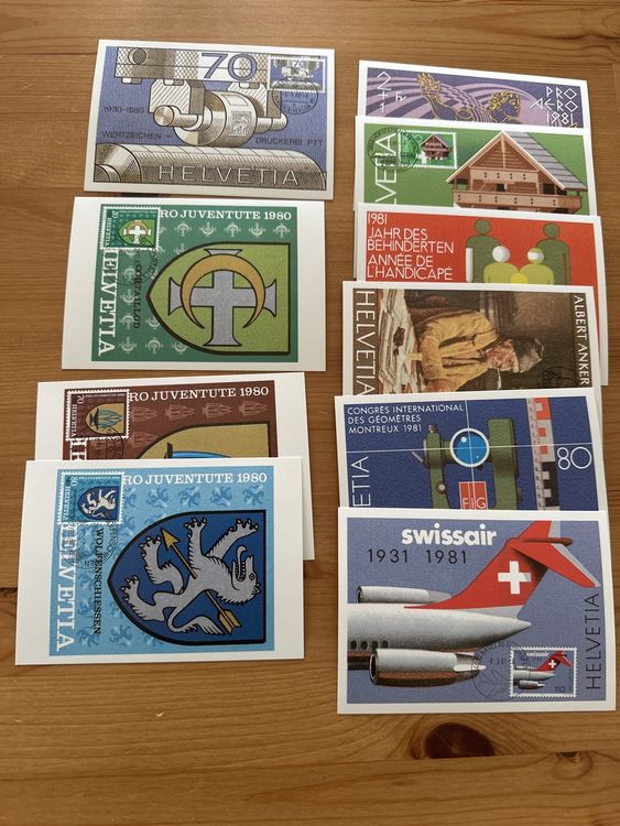 Maximumkarten Schweiz, 1980-1983 (Neu (gemäss Beschreibung)) in Zollikofen für CHF 29 – mit ...