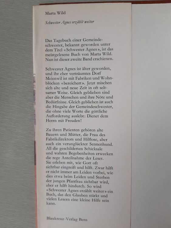 Marta Wild: Schwester Agnes, Schwester Agnes erzählt weiter (Gebraucht ...