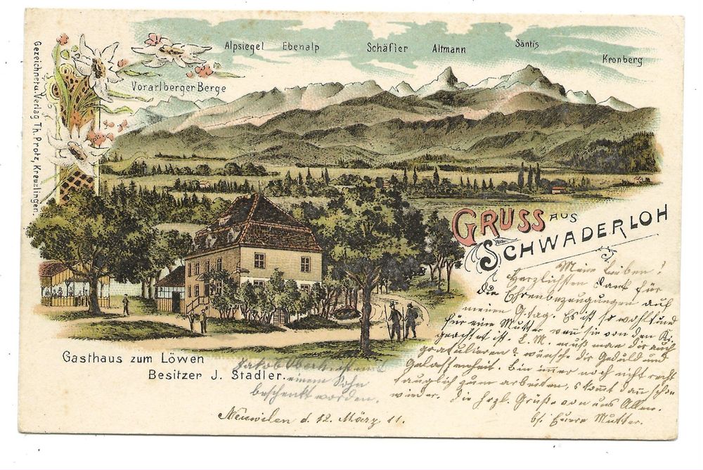 Gruss aus Schwaderloh (TG) Kemmental - Löwen - Neuwilen 1911 (Gebraucht) in Engelburg für CHF 29 ...