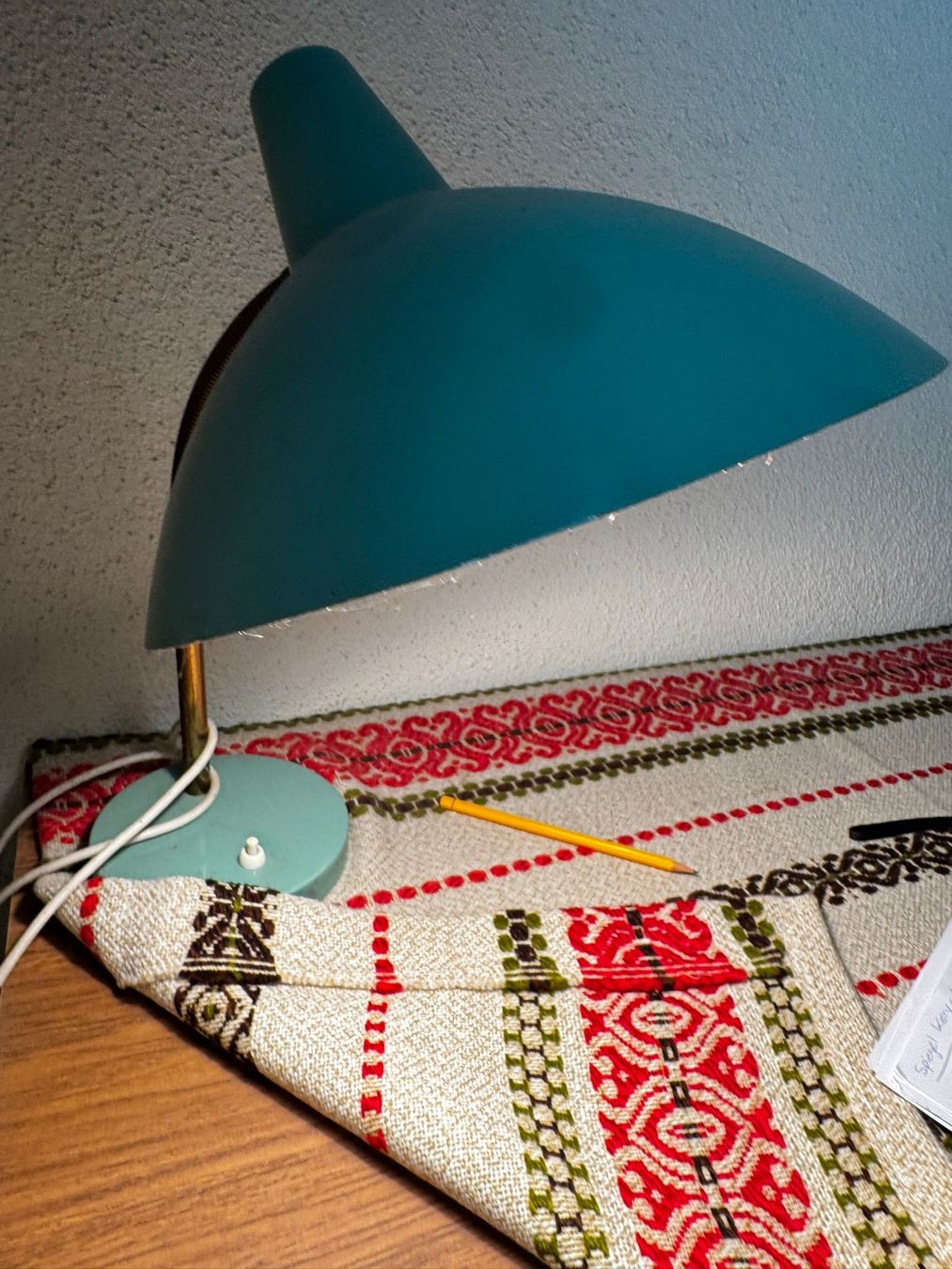 Tischlampe türkis AMBA Basel Alfred Müller 60er Jahre (Gebraucht) in ...