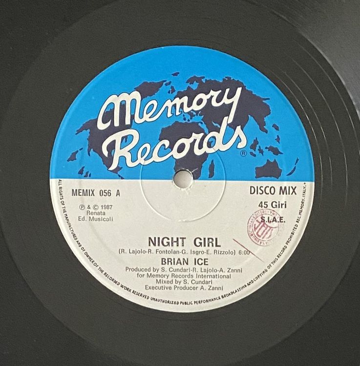 Brian Ice, Night Girl (Italo Disco) (Gebraucht) in Flums für CHF 29 ...
