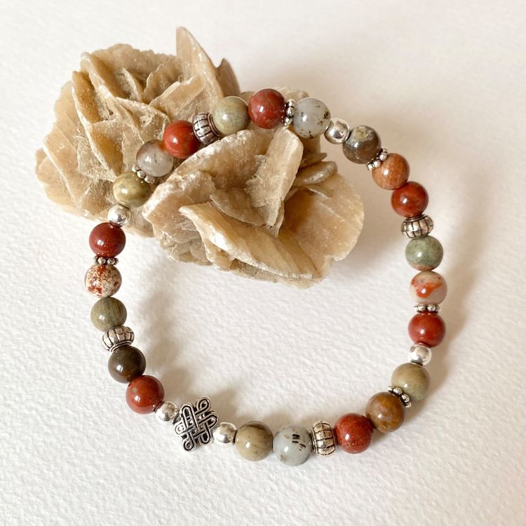 Jaspis und Achat Armband/Bracelet en jaspe et agate | Kaufen auf Ricardo