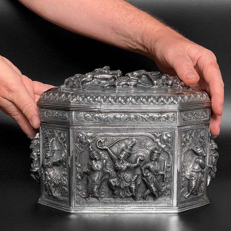 Antike Box massiv Silber in Museumsqualität Burma Myanmar (Gebraucht) in Luzern für CHF 4750 ...