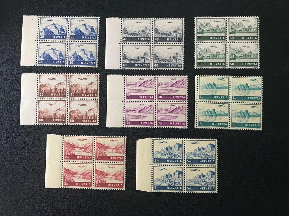 Landschaften und Flugzeuge 1941, Viererblöcke, postfrisch | Kaufen auf Ricardo