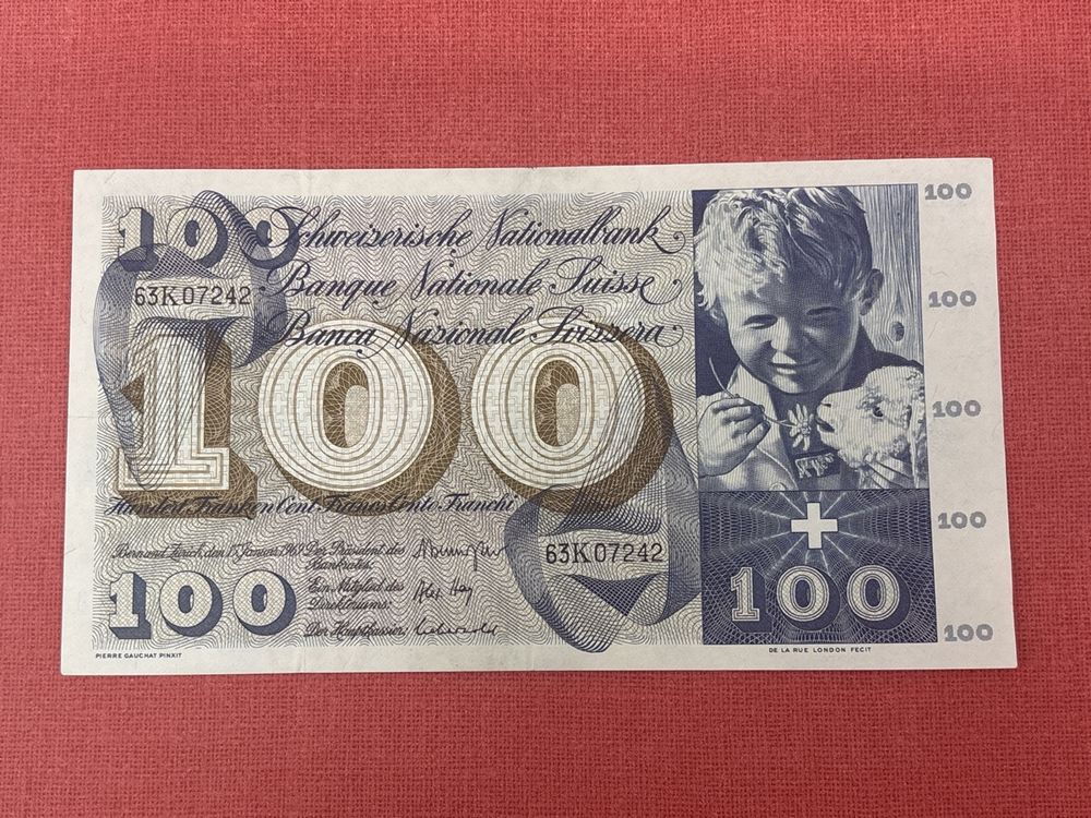 Seltene 100 Franken Note 1969 | Kaufen auf Ricardo