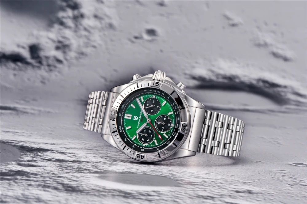 MONTRE PAGANI DESIGN HOMMAGE NAVITIMER CHRONO VERT | Kaufen auf Ricardo