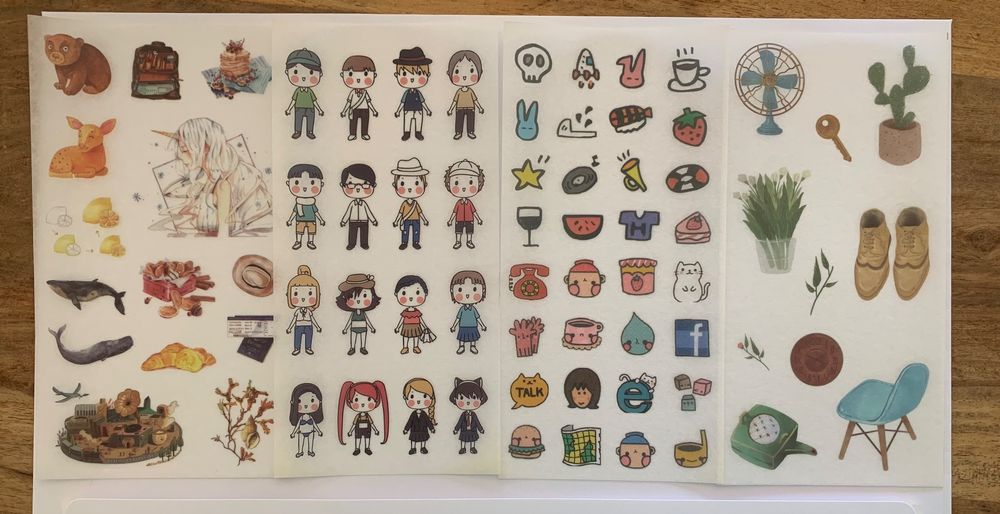 4 Bogen Deko Aufkleber / Sticker / Kleberli, versch. Motive | Kaufen ...