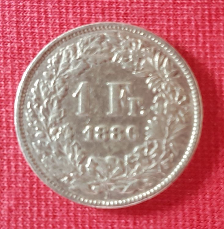 1 Franken 1886 uralte und seltene Silbermünze ab nur 1 Fr !! | Kaufen auf Ricardo