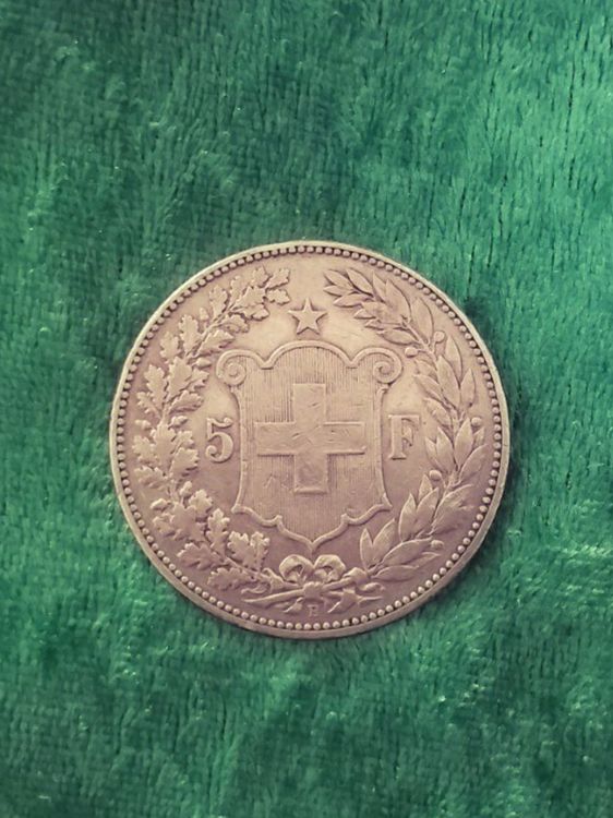 Schweiz/ Suisse 5 Franken/ Francs 1890 (Gebraucht) in Gordola für CHF ...