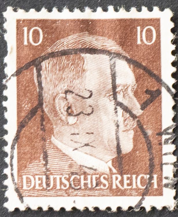 DR - Deutsche Reich / 3° Reich Briefmarke mit A. Hitler (Gebraucht) in ...