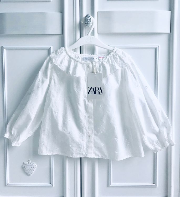 Zara girls dotted lace collared blouse 3-4 years NEW w/TAGS | Kaufen auf Ricardo