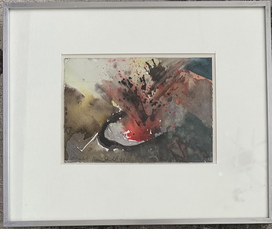 Kuno Stöckli (1934) Abstrakte Aquarell Signiert (Neu (gemäss Beschreibung)) in Root für CHF 19 ...