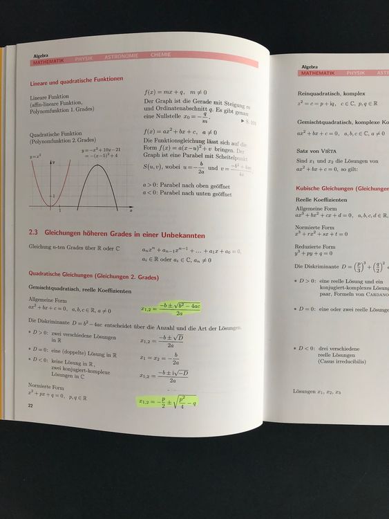 Formeln tabellen begriffe; formelbuch orell füssli (Gebraucht) in ...