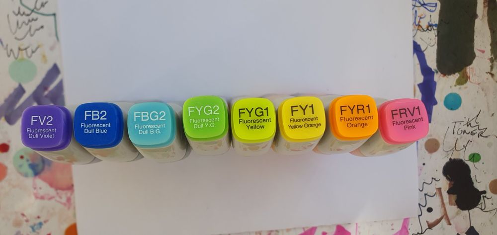 Copic Various Ink, Refiller für Copic Stifte, 8x Fluorescent (Neu ...