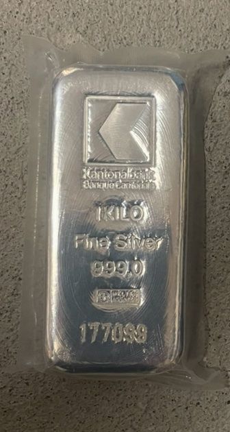 Feinsilber 999.0, 1 Kilo Barren, Kantonalbank, Neu! (Neu und ...