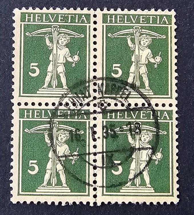 Z 183 Tellknabe Viererblock (1930) (Gebraucht) in Hittnau für CHF 2 – mit Lieferung auf Ricardo ...